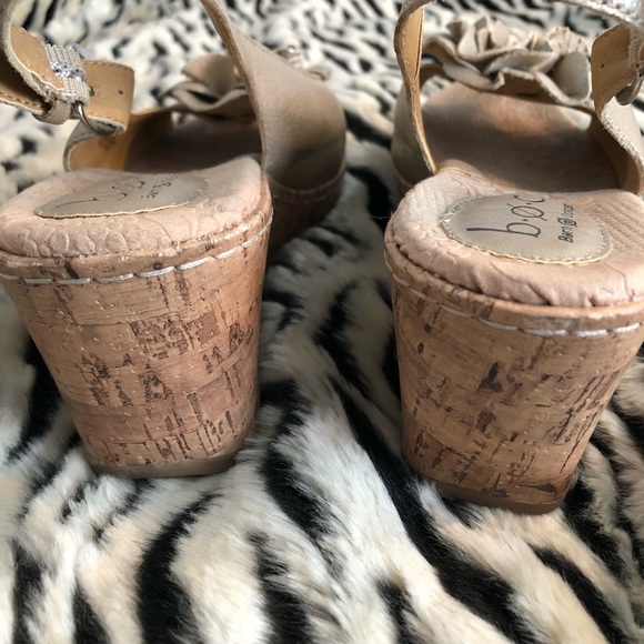 boc | Shoes | Womens Born Concept Boc Metallic Flower Wedges | Poshmark